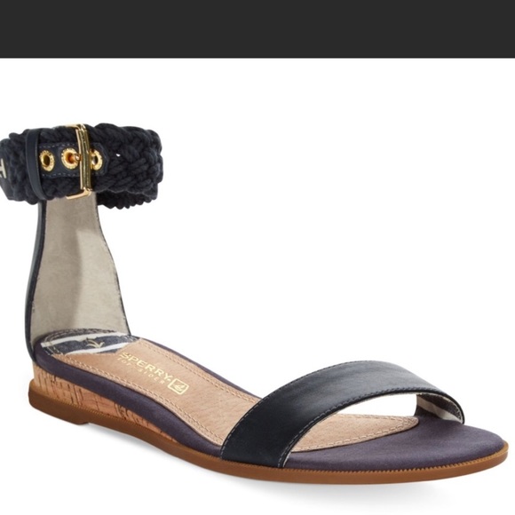 Sperry | Shoes | Sperry Leather Topsider Isha Ankle Strap Flatsandals ...